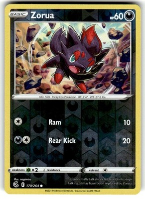 Zorua Reverse Holo - 170/264 - Fusion Strike Pokemon 2021 NM | eBay