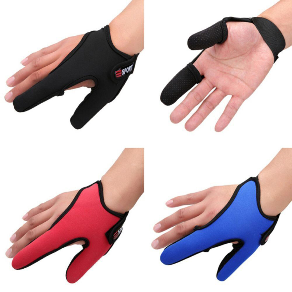 2 Fingers Protector Fishing Gloves Finger Casting Glove Two-finger ...