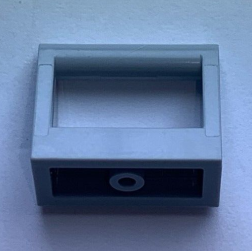 Lego 2432 Light Bluish Gray Tile Modified 1 x 2 With Bar Handle Element ...