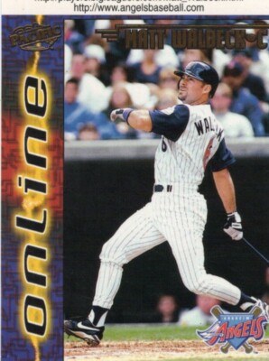 1998 Pacific Online Red Anaheim Angels Baseball Card #24 Matt Walbeck ...