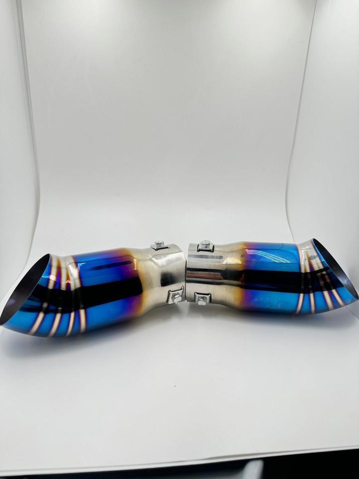 Titanium style exhaust tip fits universal cars Japanese and domestic ...