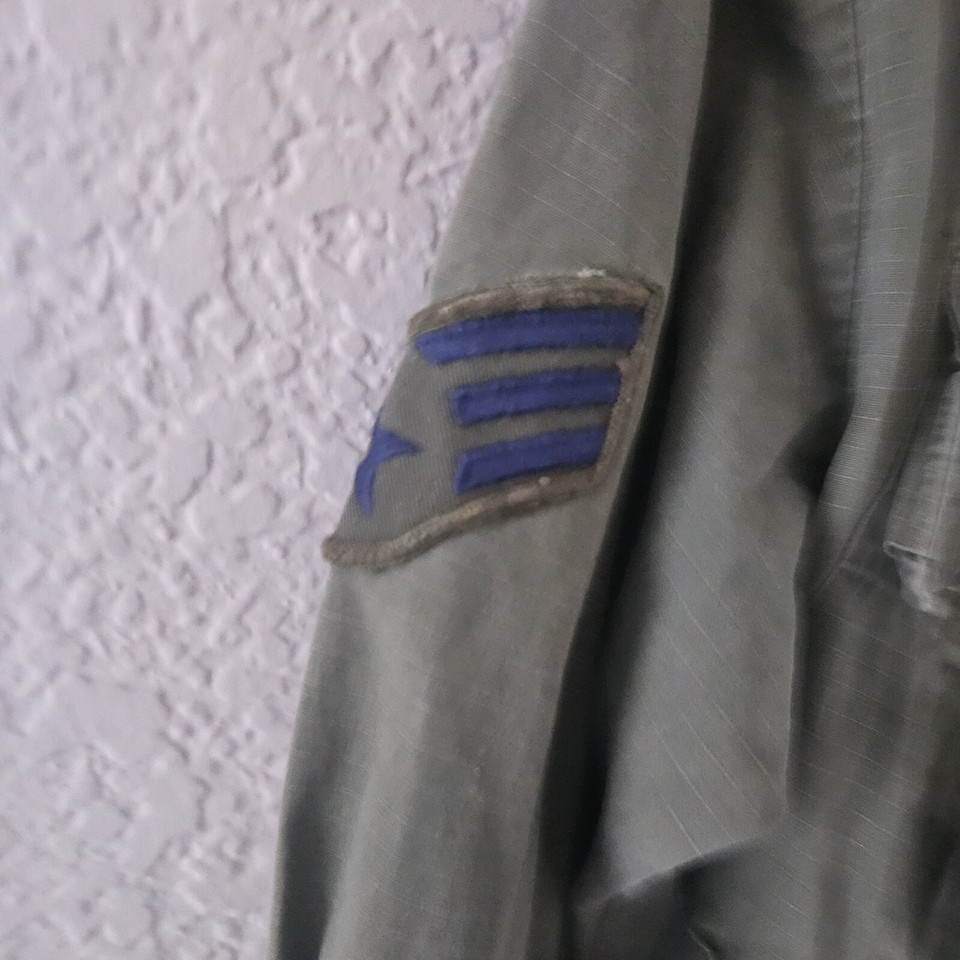 USAF US AIR FORCE Vietnam Era Tropical BDU top military issue uniform ...