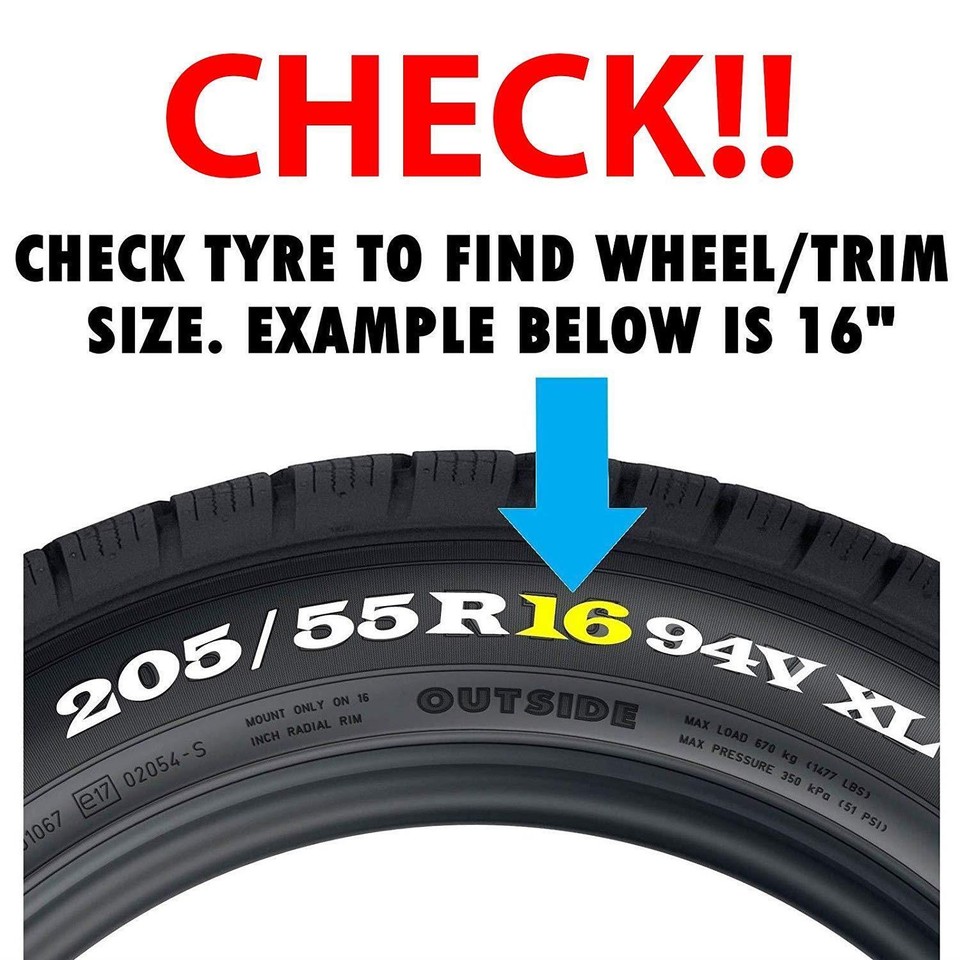 4 x 16" Alloy Look Grey VR Carbon Effect MultiSpoke Wheel Trims Hub ...