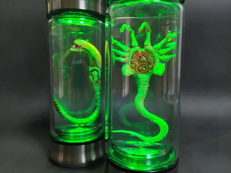Alien Jar Xenomorph Specimen Facehugger Embryo Glass Jar - Movie Prop ...