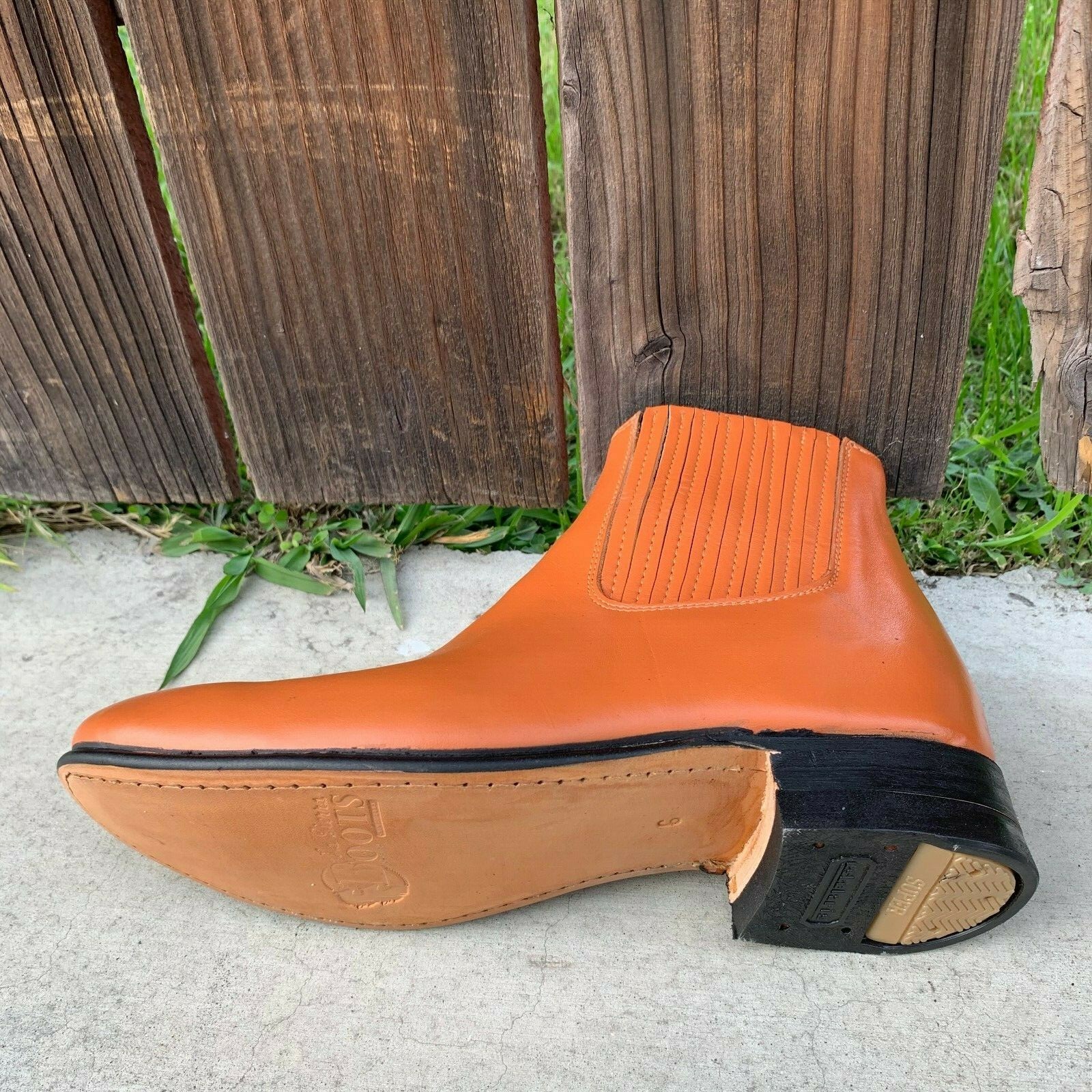 Men's Botin Vaquero Charro Half boot Chelsea Napa Charra Leather ...