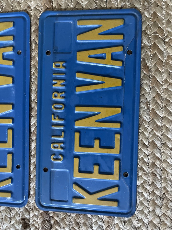 Vintage California Blue License Plate Set | eBay