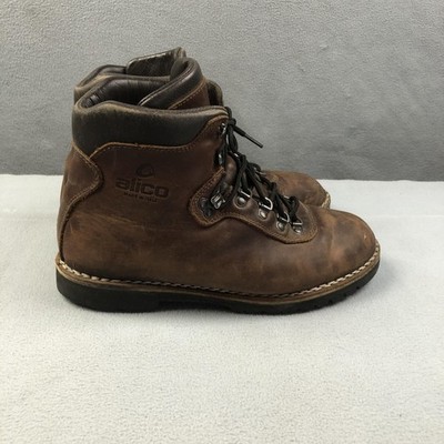 Vintage Alico Hiking Boots Mens 10 W Brown Leather Vibram Work ...