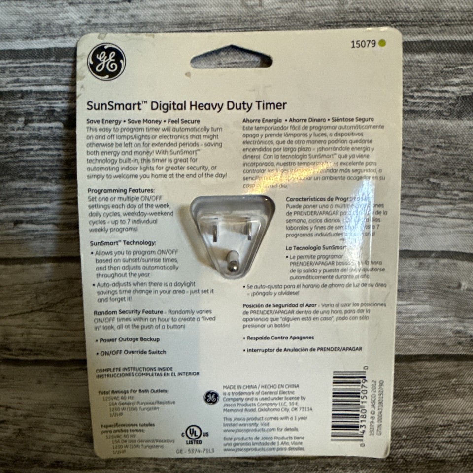 GE SunSmart 3 Way Indoor 7 Day Programmable Digital Timer #15079 | eBay