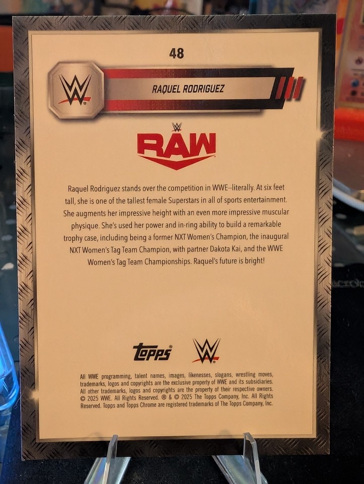 2025 Topps Chrome WWE - Raquel Gonzalez #48 Neon Green Geometric ...