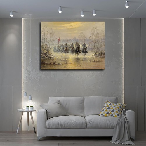 Confederate Army Cavalry Civil War Painting Poster Poster Wall Art ...