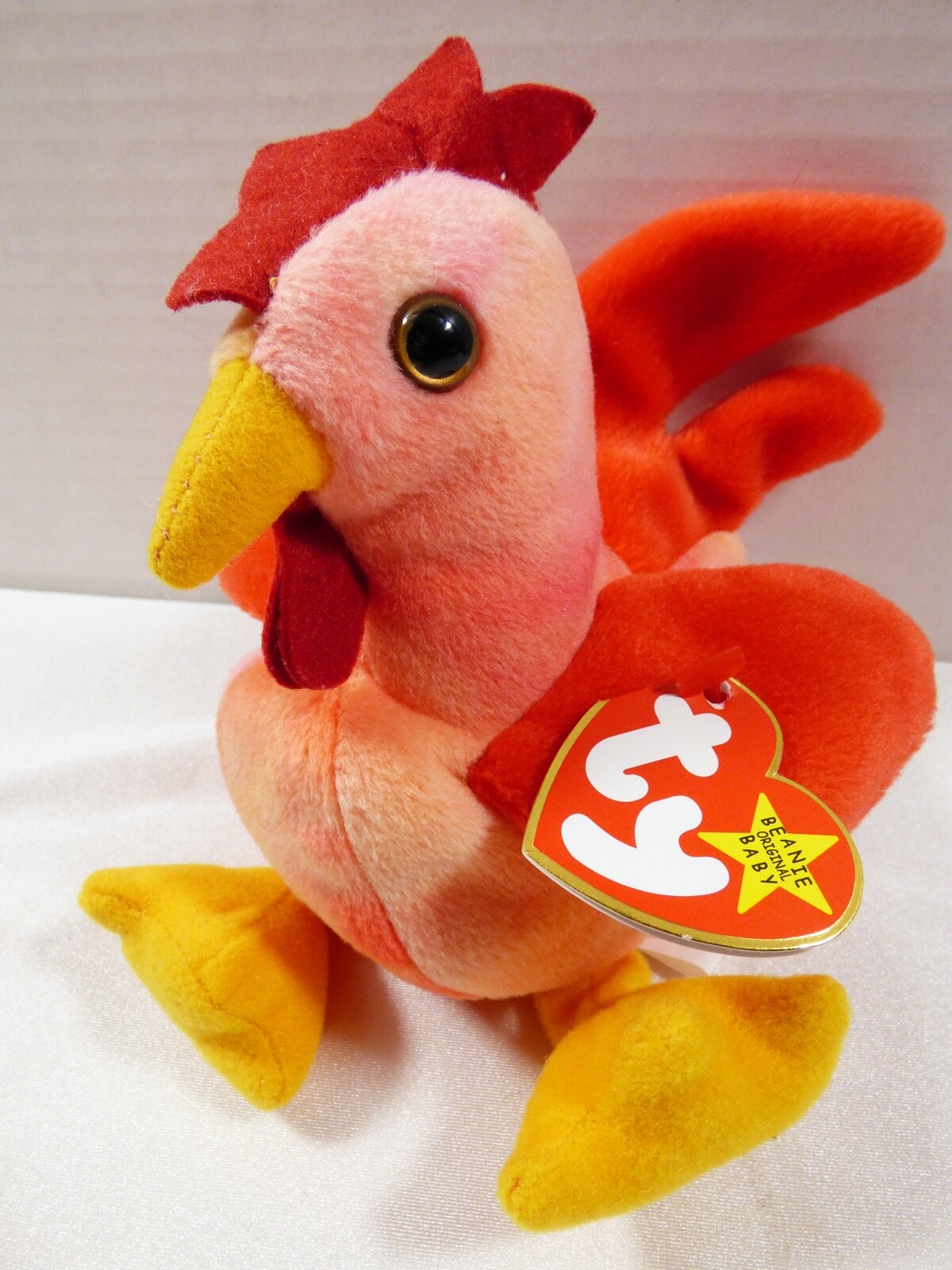 TY Beanie Baby original collection Strut Chicken 1996 P.E. Pellets ...