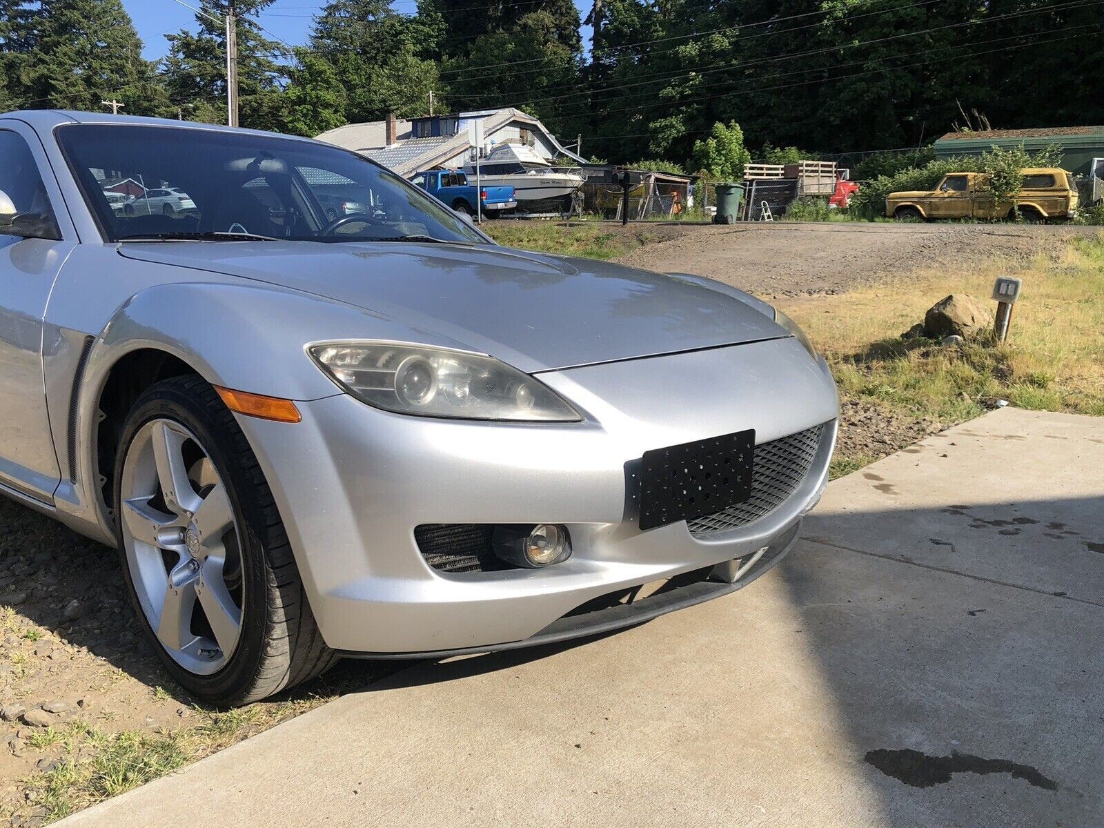 Front Bumper Tow Hook License Plate Mount Bracket For Mazda RX8 RX-8 ...