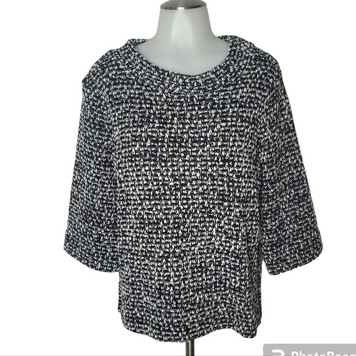 Peck & Peck 3/4 Sleeve Nubby Knit Top Sweater | eBay