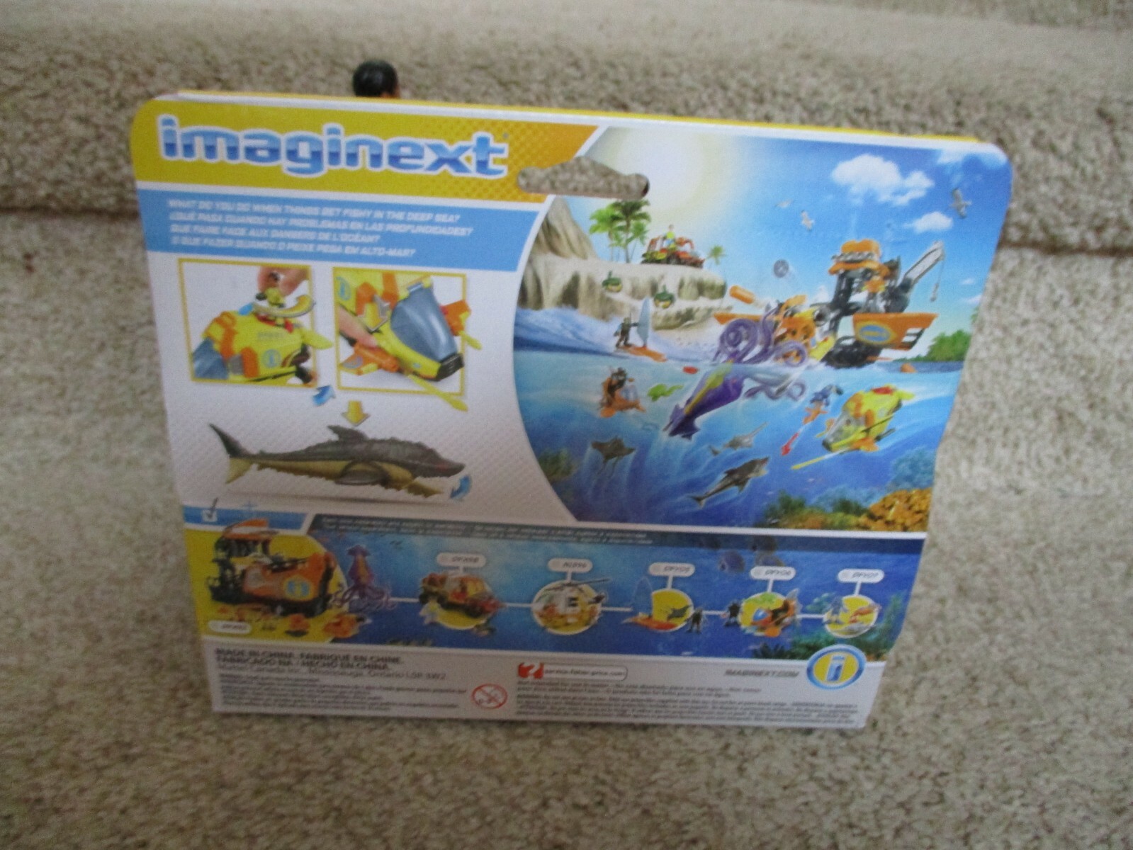 Fisher Price Imaginext Deep Sea Diver Scuba NEW Sub Submarine Shark mid ...