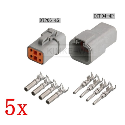 5x Deutsch DTP06-4S/DTP04-4P Wasserdicht Steckverbinder Buchse Stecker ...
