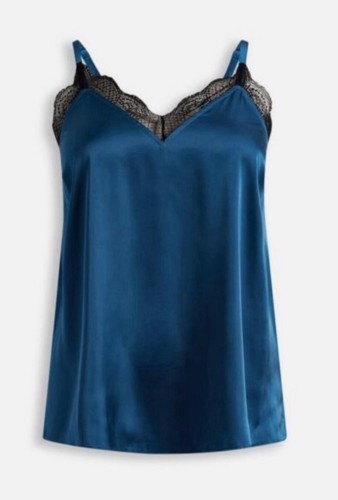 Torrid 4X Satin Lace Trim Cami Midnight Blue | eBay