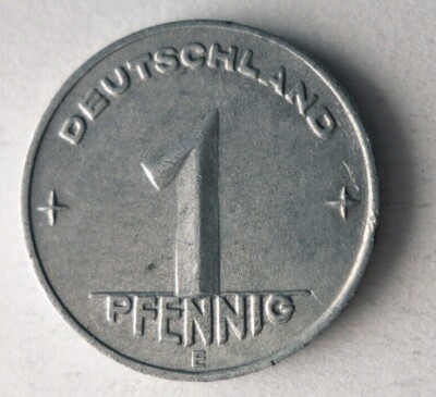 1950 E EAST GERMANY PFENNIG - Excellent Vintage Cold War Coin - DDR Bin ...