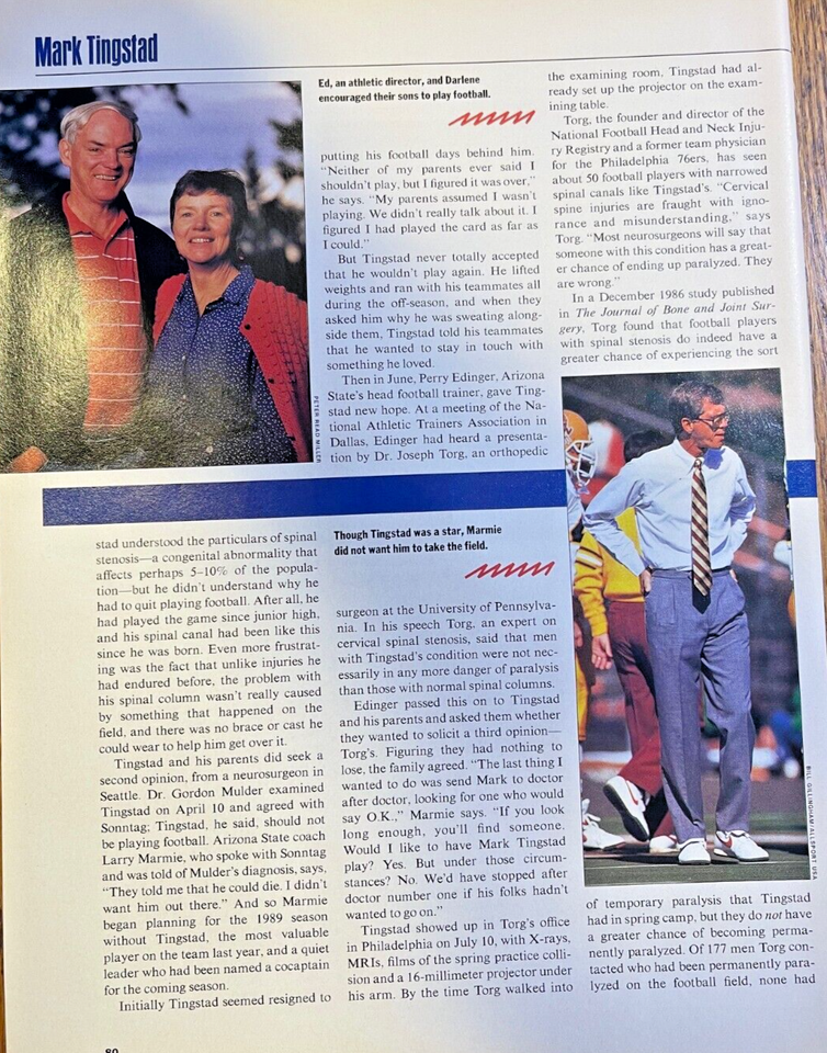 1989 Mark Tingstad Arizona State Sun Devils illustrated | eBay