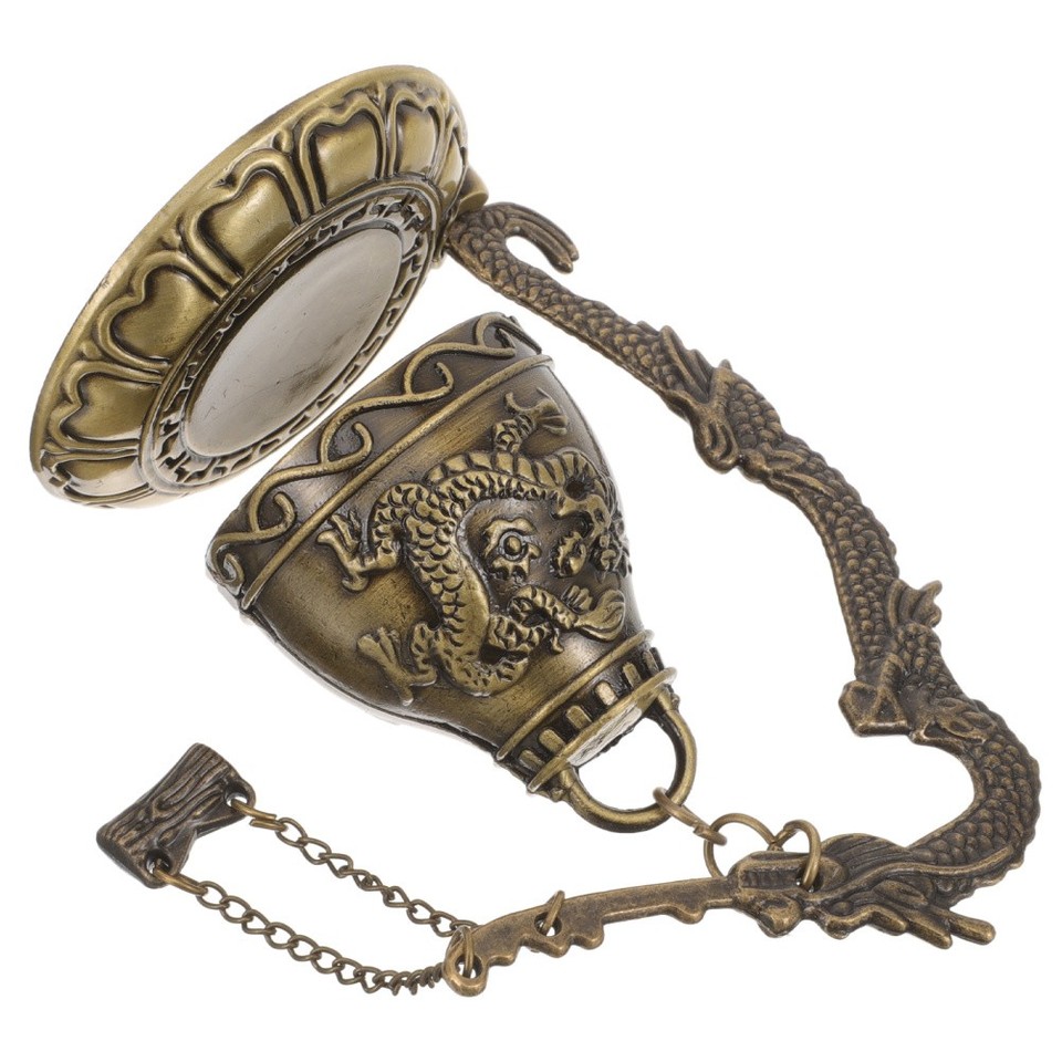 Tabletop Alloy Chime Decor Carved Dragon Chime Craft Metal Vintage ...