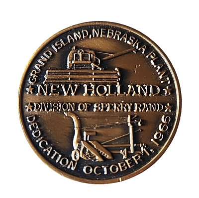 New Holland Sperry Rand Commemorative Coin Grand Island Nebraska Plant ...