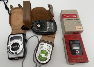 Vintage Light Exposure Meters, Lot Of 4 W/4 Cases And A Box | eBay