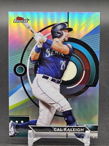 2023 Topps Finest - Cal Raleigh #99 Refractor RC Rookie Card Seattle ...