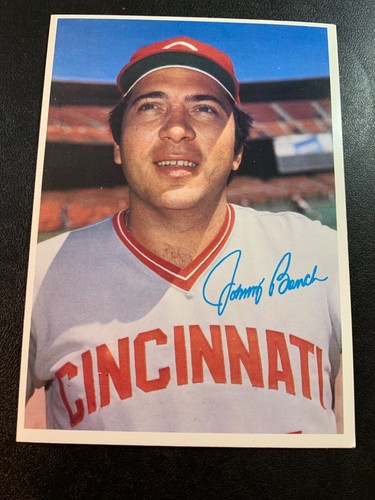 1980 Topps Superstar White-Back 5x7 Photo Baseball Card - Johnny Bench ...