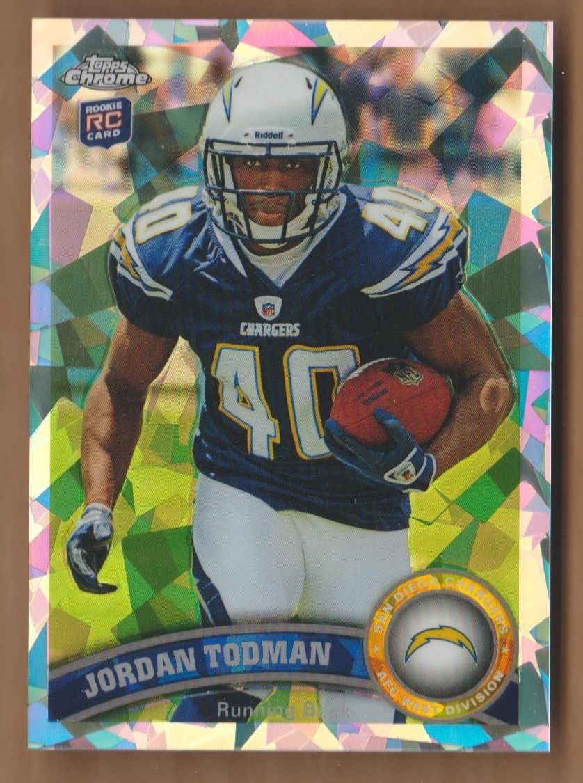 JORDAN TODMAN 2011 Topps Chrome Crystal Atomic Refractor RC Charger ...
