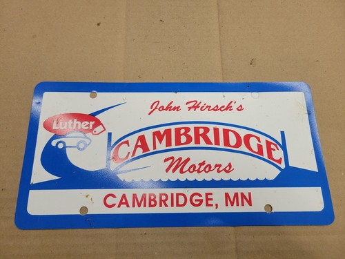 Cambridge Motors Chevy Minnesota MN Car Dealership Dealer License Plate ...