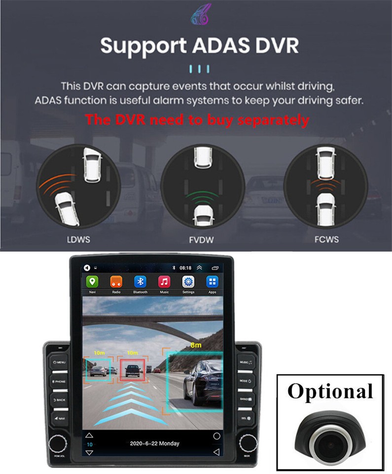 For 2004-2010 Toyota Sienna Carplay Stereo Radio GPS Nav 9.7" Vertical ...