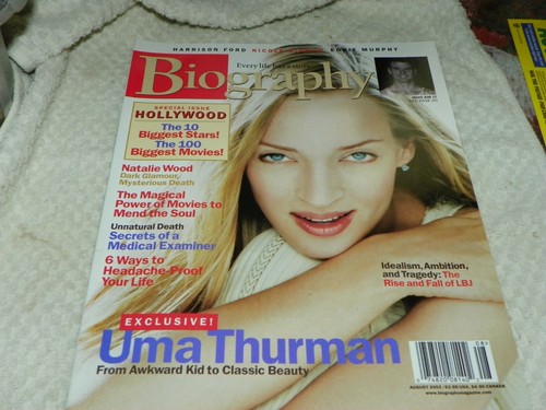 2002 AUGUST BIOGRAPHY MAGAZINE - UMA THURMAN COVER - NICE | eBay