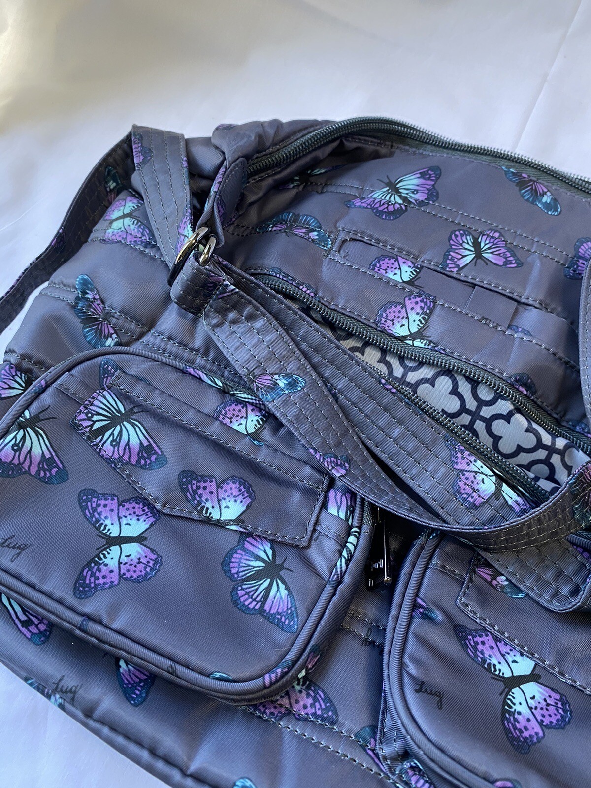 Lug Medium Tote Travel Bag Purse Zipliner 2 in Gray for sale online | eBay