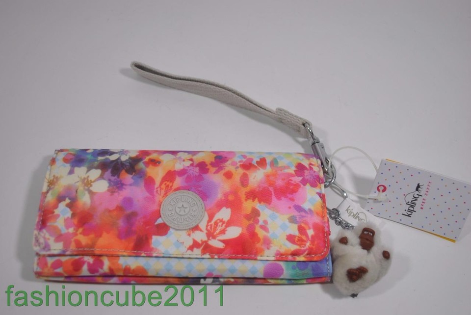 New With Tag Kipling RUBI Large Wallet / Wristlet with Furry Monkey | eBay