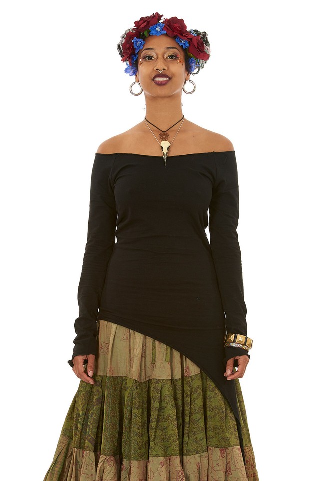 Psy Trance Clothing, Ladies Assym Boho Top, Goa Festival Hippy Top ...