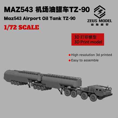 unassembled 1/144/72/87 MAZ543 Airport Oil Tank TZ-60/ TZ-90 Model ...