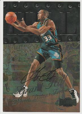 Grant Hill AUTOGRAPHED Detroit Pistons 7x10 1998-99 METAL SAMPLE CARD ...