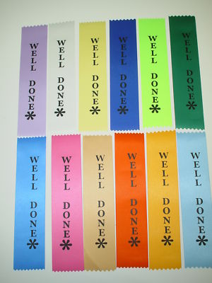 "WELL DONE" AWARD RIBBONS FOR CLUBS,EVENTS,SCHOOLS | eBay Australia