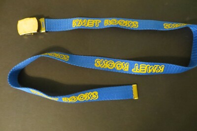 KMET 94.7 Brass Buckle Blue Belt Rock N Roll Very Rare KMET Item | eBay