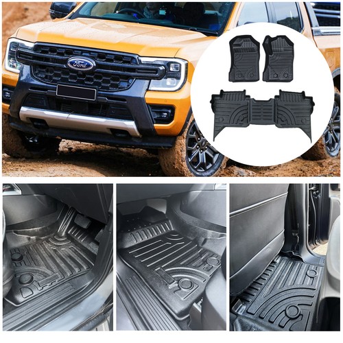 3D TPE Waterproof Floor Mats Carpet for Next Gen Ford Ranger Raptor PY ...