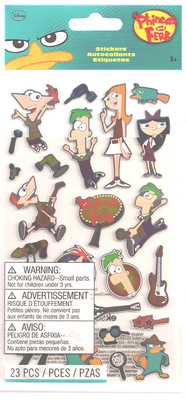 23 Disney PHINEAS and FERB Sticker Perry the Platypus summer vacation ...