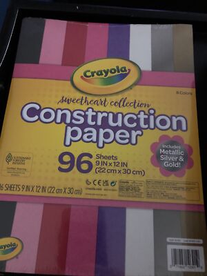 (LOT OF 4) NEW Crayola Construction Paper Sweetheart Collection 9" x 12 ...