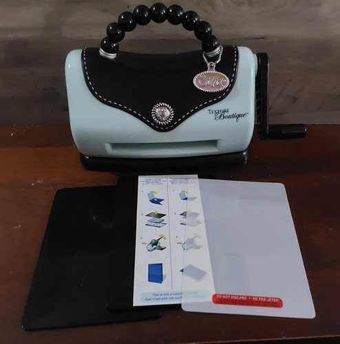 Sizzix Texture Boutique Embossing Machine Blue And Black Purse Style ...