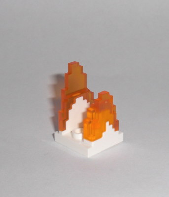 LEGO Minecraft - Feuer Fire Element - Figur Minifig Sockel Base Heat ...