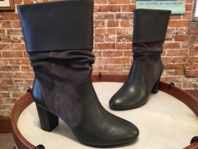 C Wonder Grey Suede & Leather Amanda Mid-calf Slouch Boot 8.5 NEW | eBay