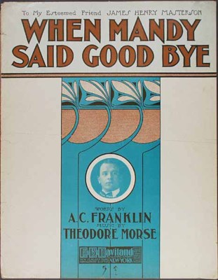 1907 WHEN MANDY SAID GOODBYE Franklin and Morse TOM MOORE Sheet Music ...