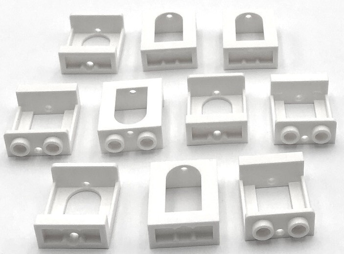 Lego 10 New White Windows 1 x 2 x 2 Castle Parts NO GLASS | eBay