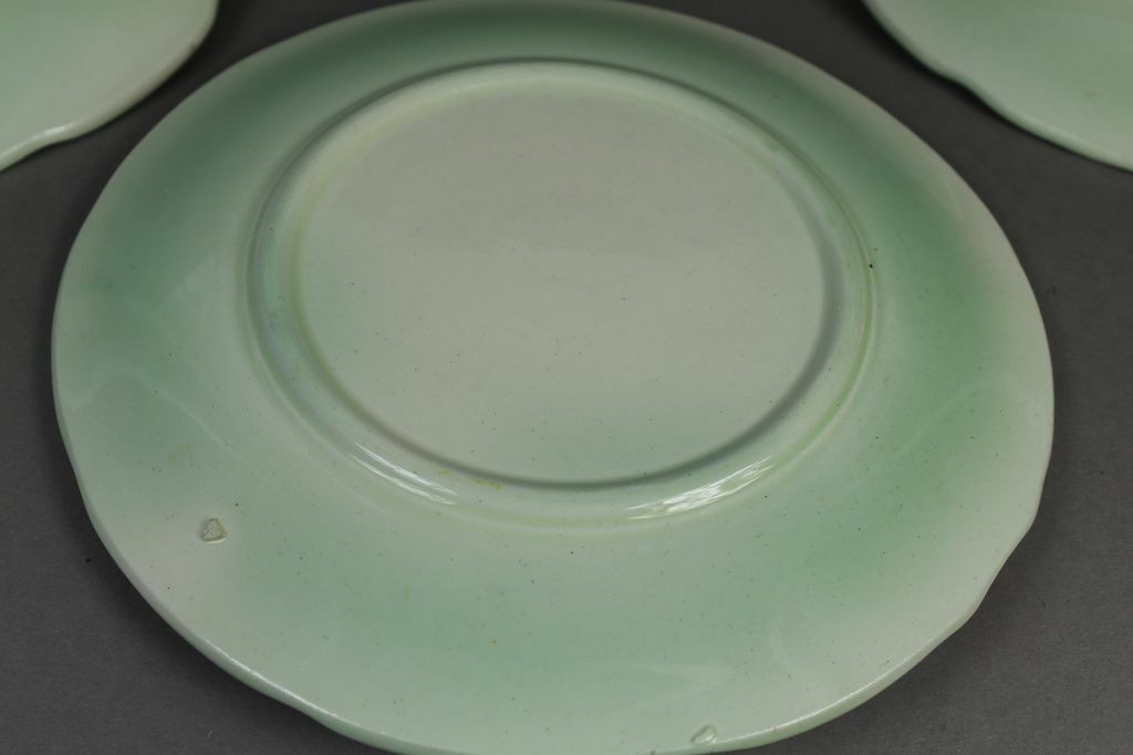 3 Old Ceramic Plates - Fruit Plate - Pear Decor - Ø each approx. 17 cm ...