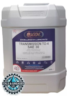 EXOL T04 30 TRANSMISSION OIL 20LTR, A CATERPILLAR T04 SAE 30 ...