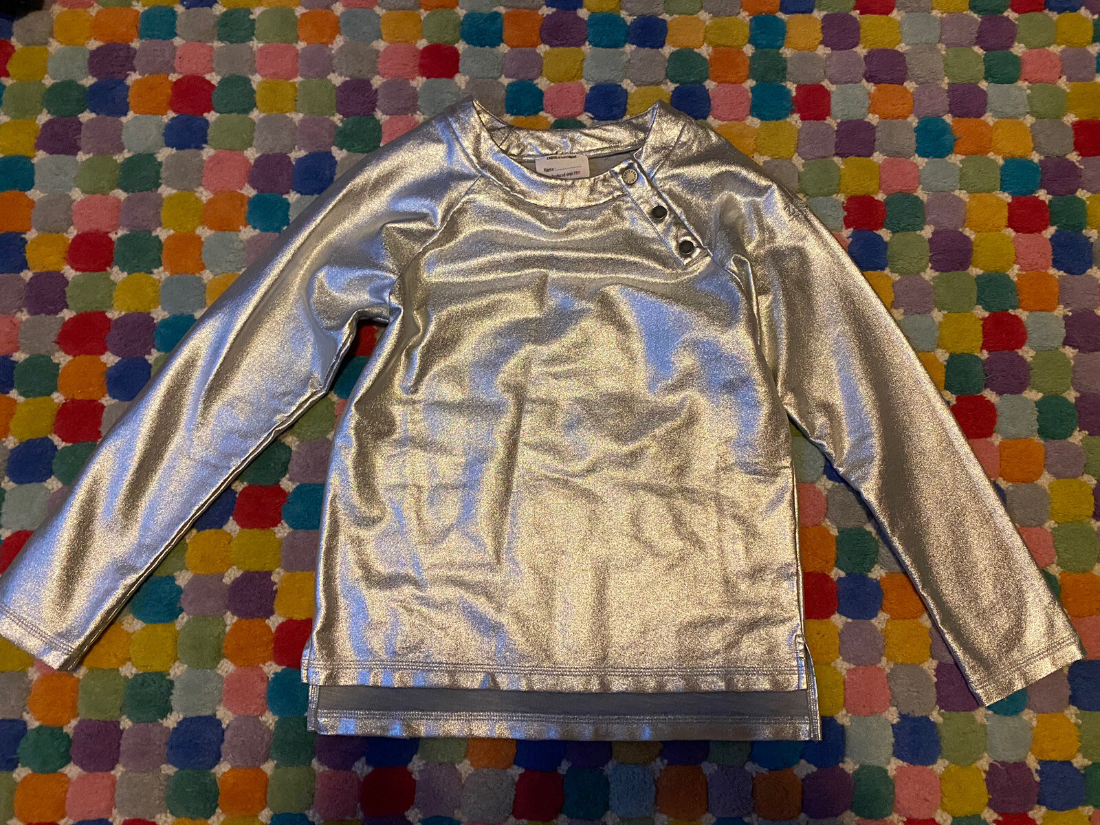 Zadig & Voltaire Girls Silver Top Olivia Long sleeve 12 | eBay