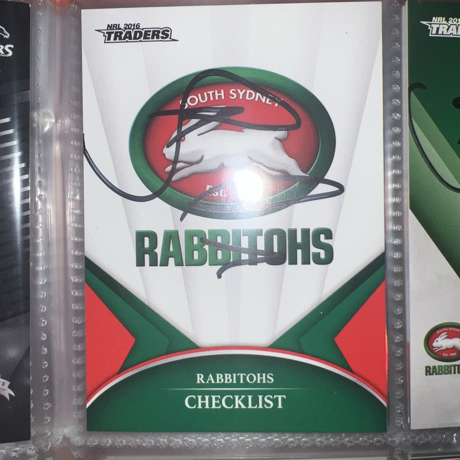 Anthony Seibold Signed 2016 Traders NRL Logo card South Sydney ...